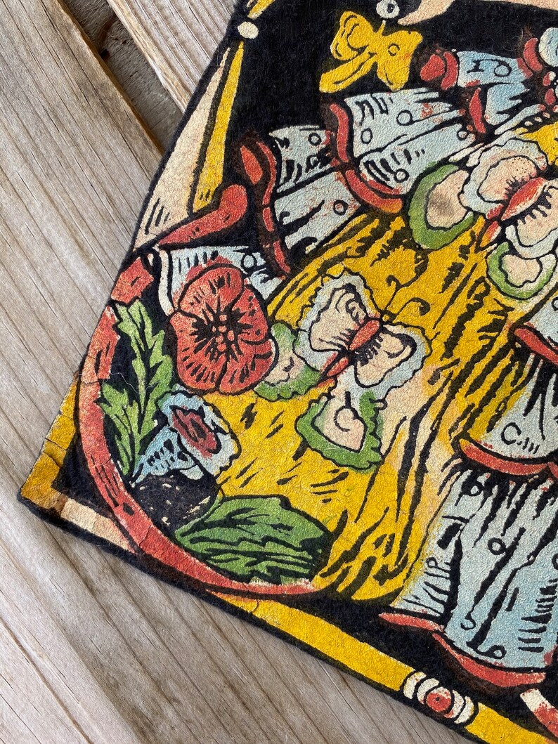 Vintage 1920s Painted Dresser Scarf Table Runner Lord and Lady - Etsy
