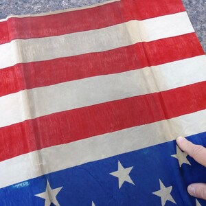 Vintage 1920s Dennison Crepe Paper Flag Stars and Stripes 20 X 10' - Etsy