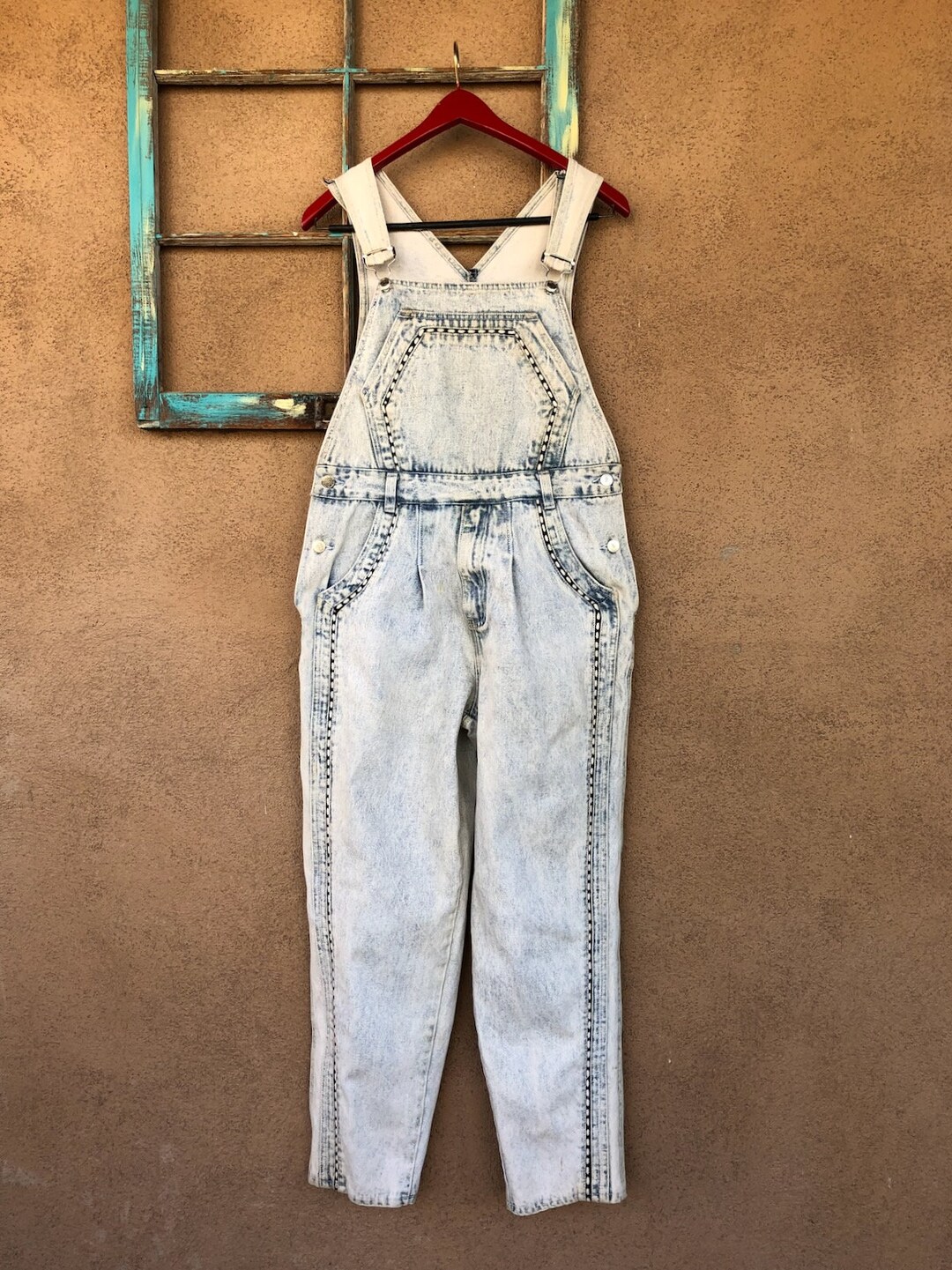 Vintage 1980s Acid Wash Overalls Sz M W32 - Etsy