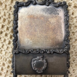 Vintage 1880s Silverplate Business Card Rack Standing Holder - Etsy