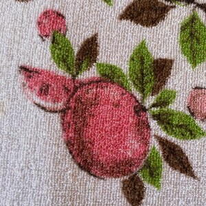 Vintage 1960s Terry Cloth Tablecloth Fruit Theme Round 46 X 52.5" - Etsy