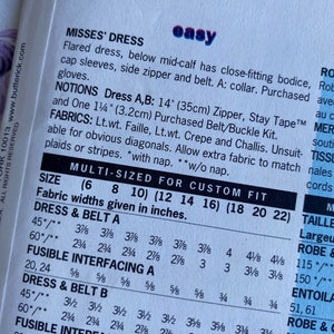 Vintage 2000s Dress Pattern Retro Butterick 6522 1950s Fashion Sz S US ...