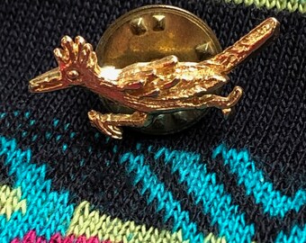 Gold Roadrunner Pin - Etsy