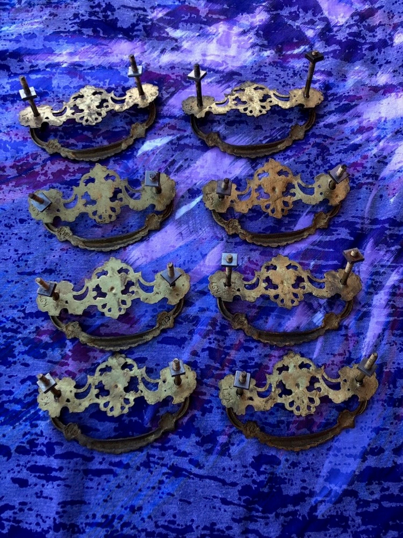 Vintage 1890s Ornate Victorian Drawer Pulls Handles 8 CT - Etsy