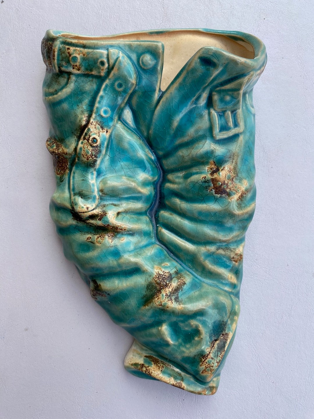 Vintage 1970s 1980s Cowboy Jeans Wall Pocket Sconce Vase - Etsy