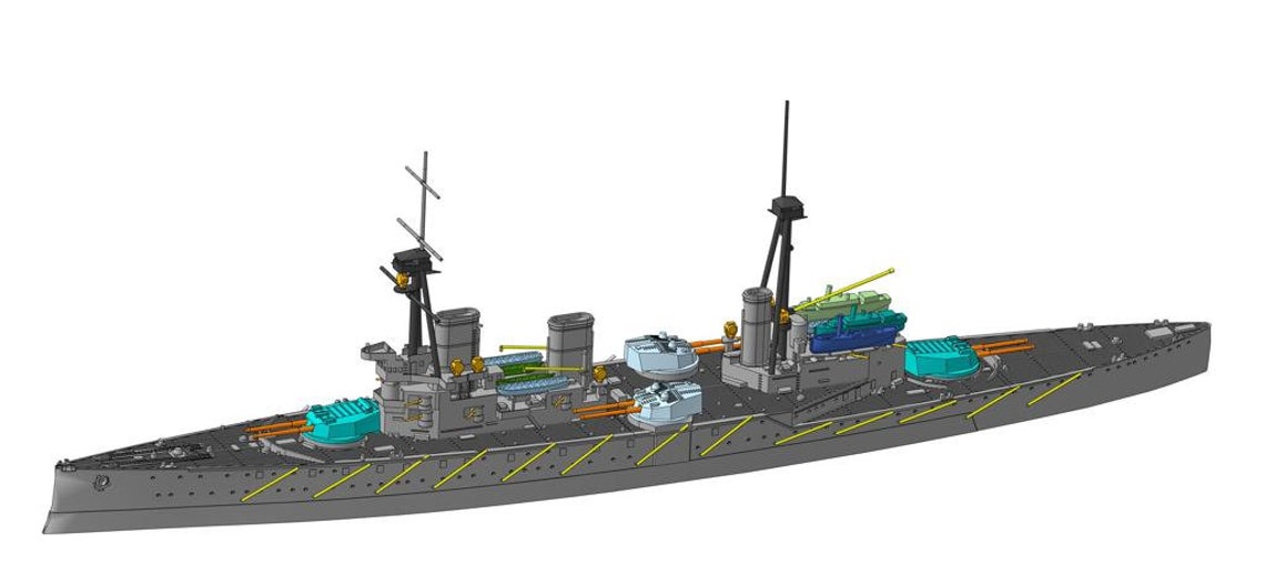 HMS Indomitable ship Model HMS Indomitable in Scale 1/1200 MDR1200-04 ...