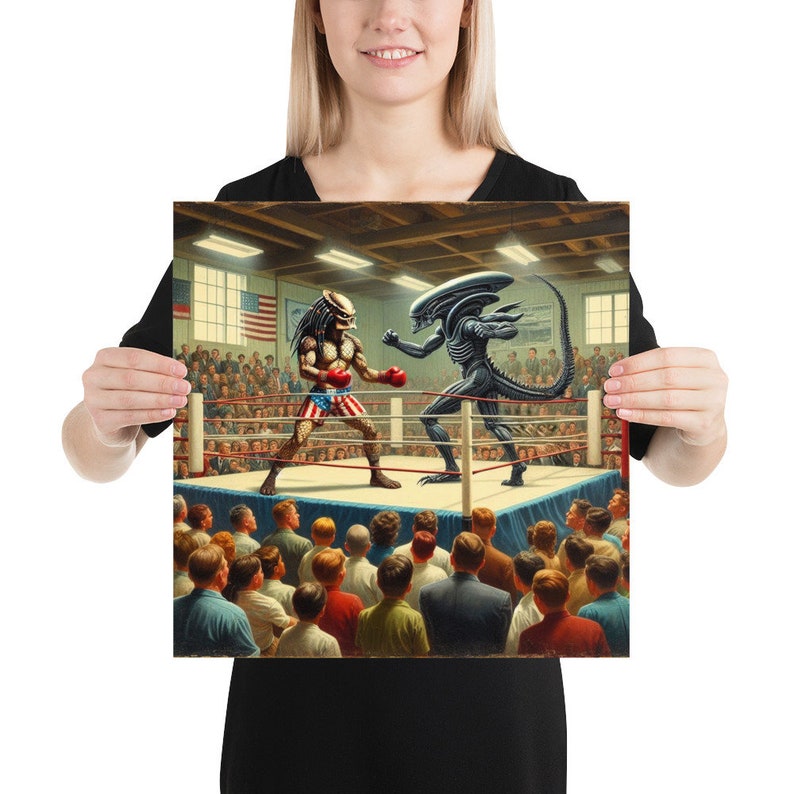 Alien Predator Boxing Poster - Etsy