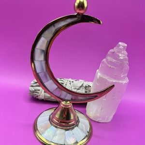 Crescent Moon Brass Candle Stand - Etsy