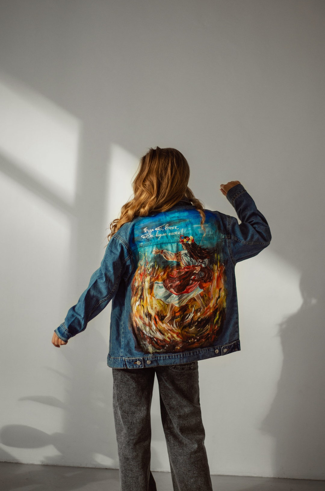 Custom Hand Painted Jacket Hand Painted Denim Jacket Unique ...