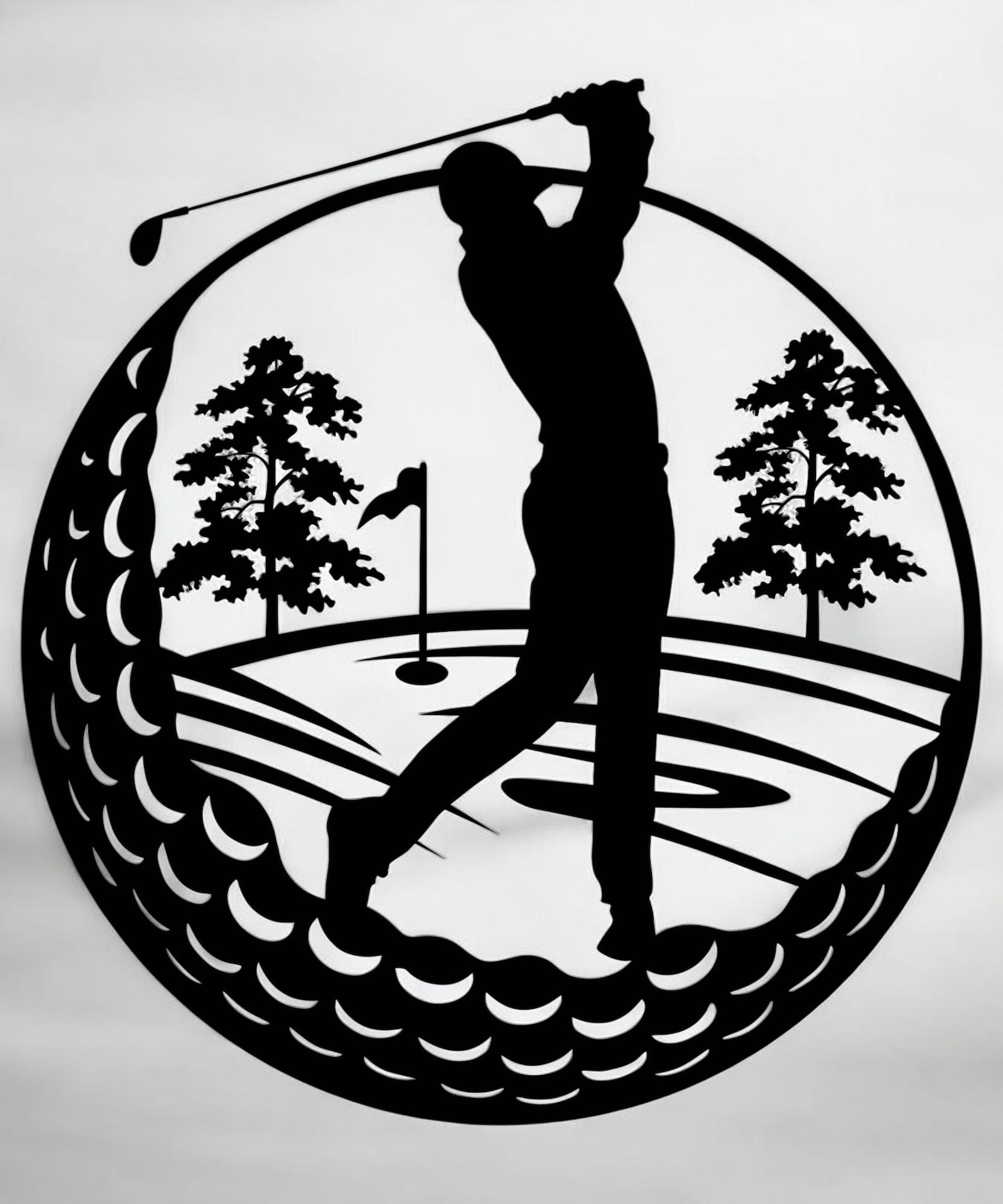 Golfer Metal Art Work, Golf, PGA, Metal Golf Wall Art, the Golfers ...