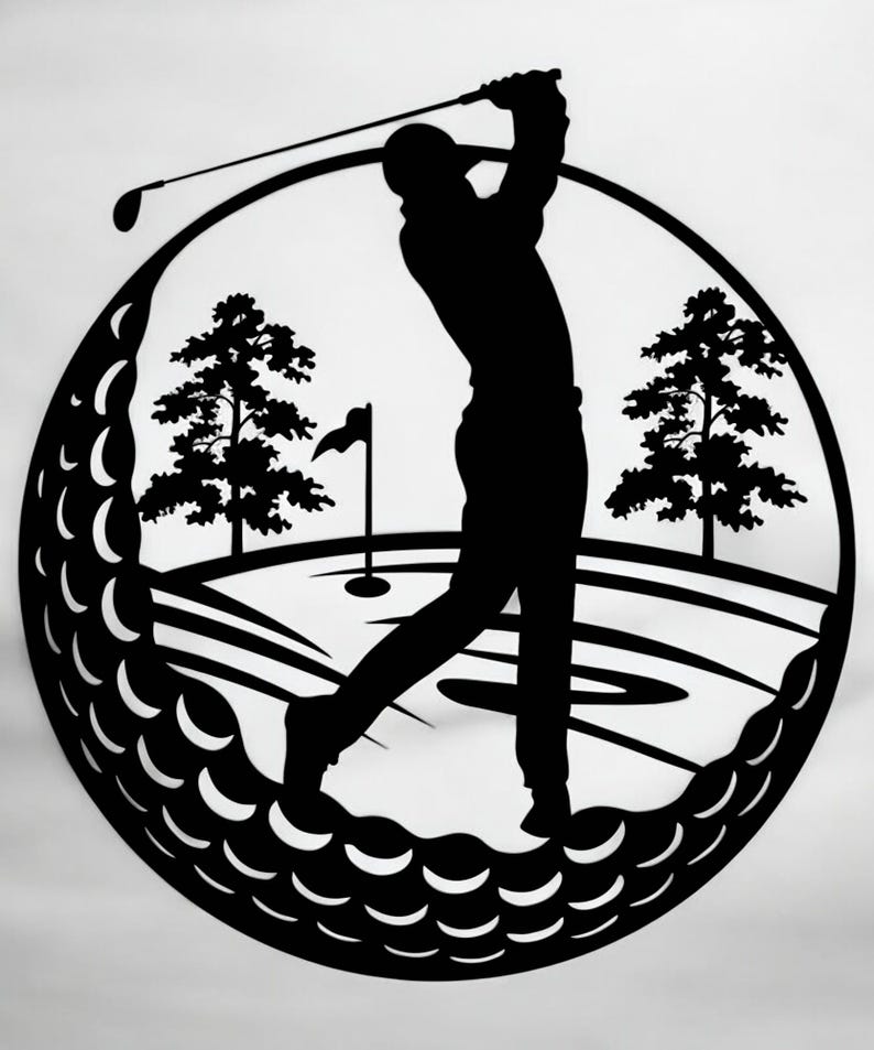 Golfer Metal Art Work, Golf, PGA, Metal Golf Wall Art, the Golfers ...