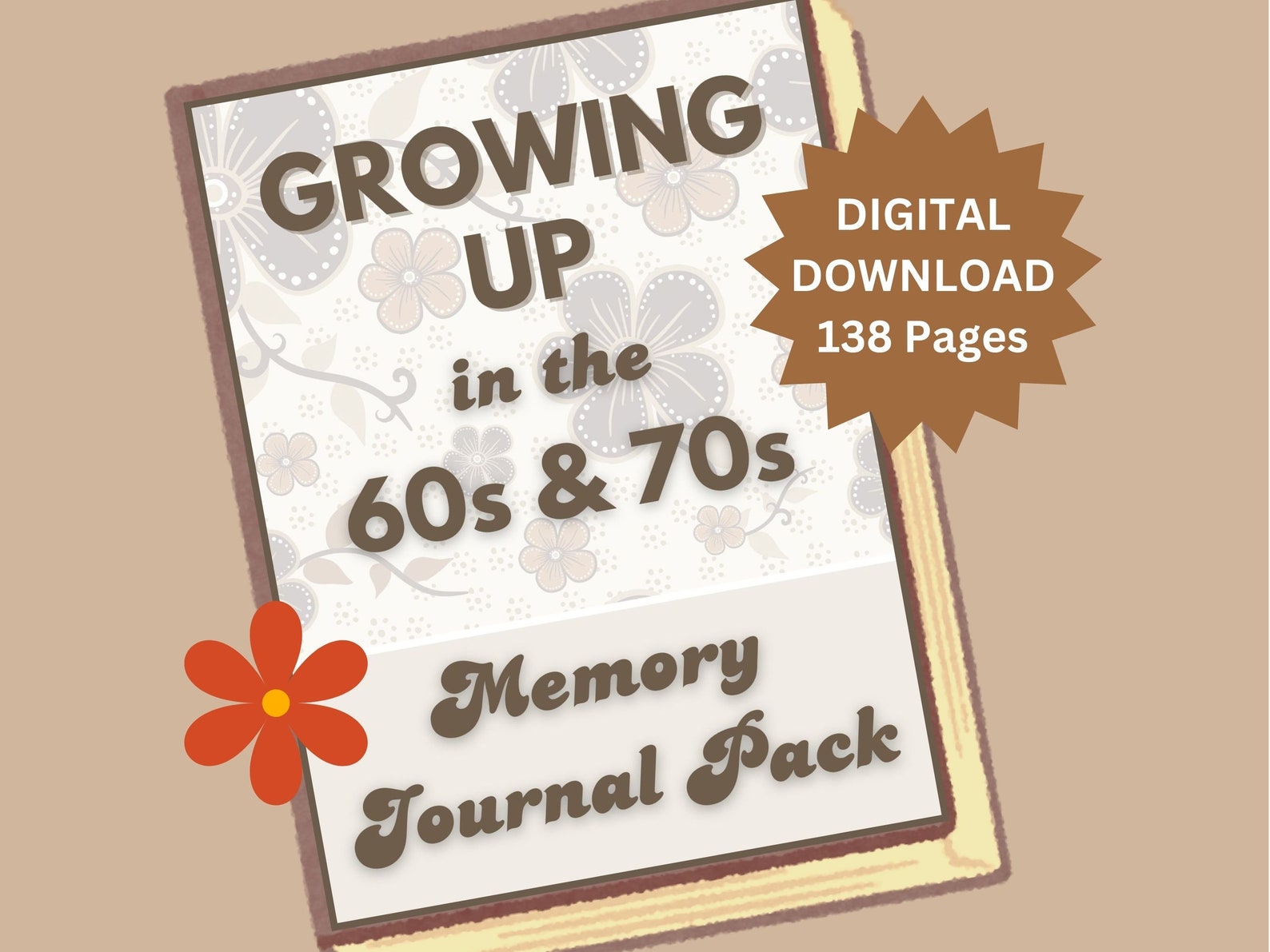 1960s 70s Memory Journal, Printable Writing Prompts (digital Download ...