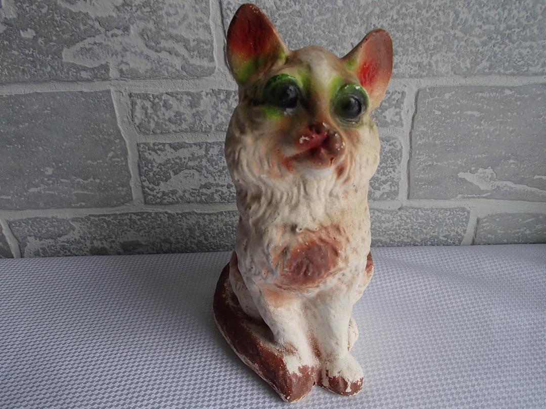 Vintage Chalkware Cat Kitten Statue Figurine - Etsy