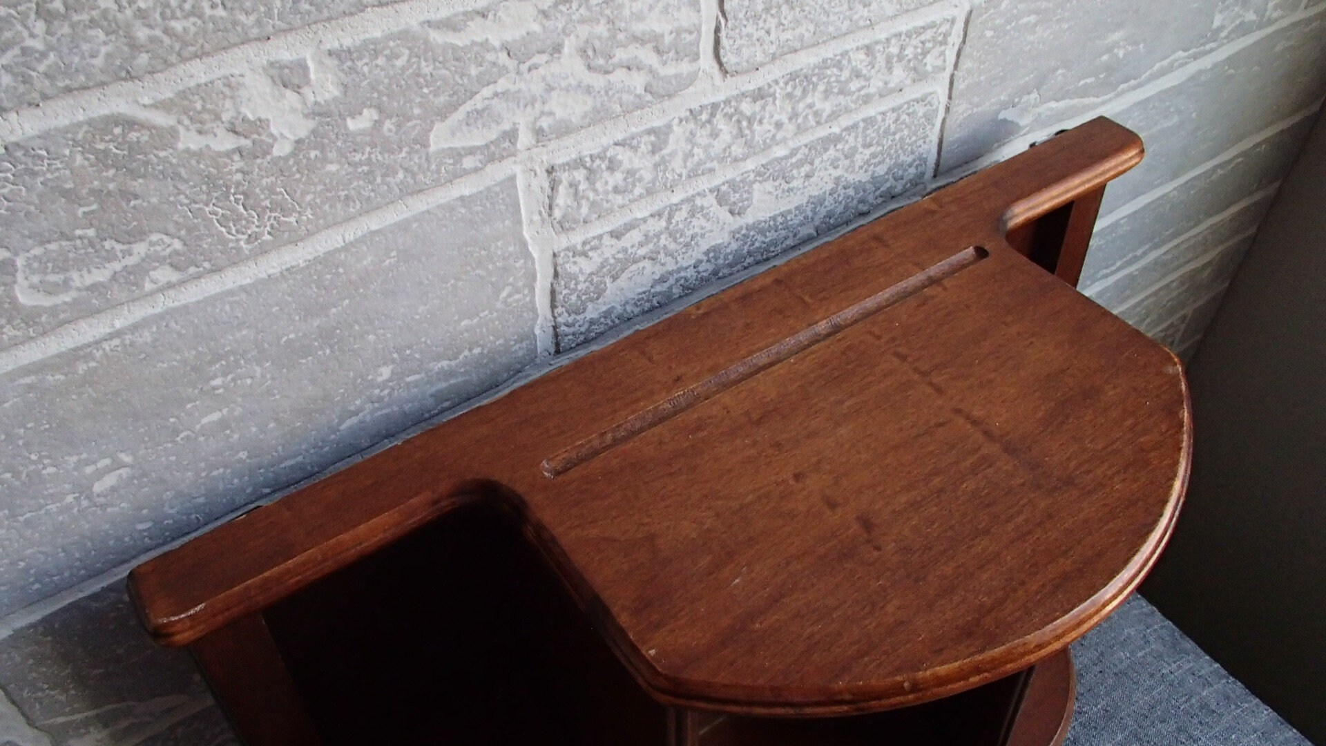 Vintage Cherry Wood Curio Shelf With Mirror Wall Hanging - Etsy