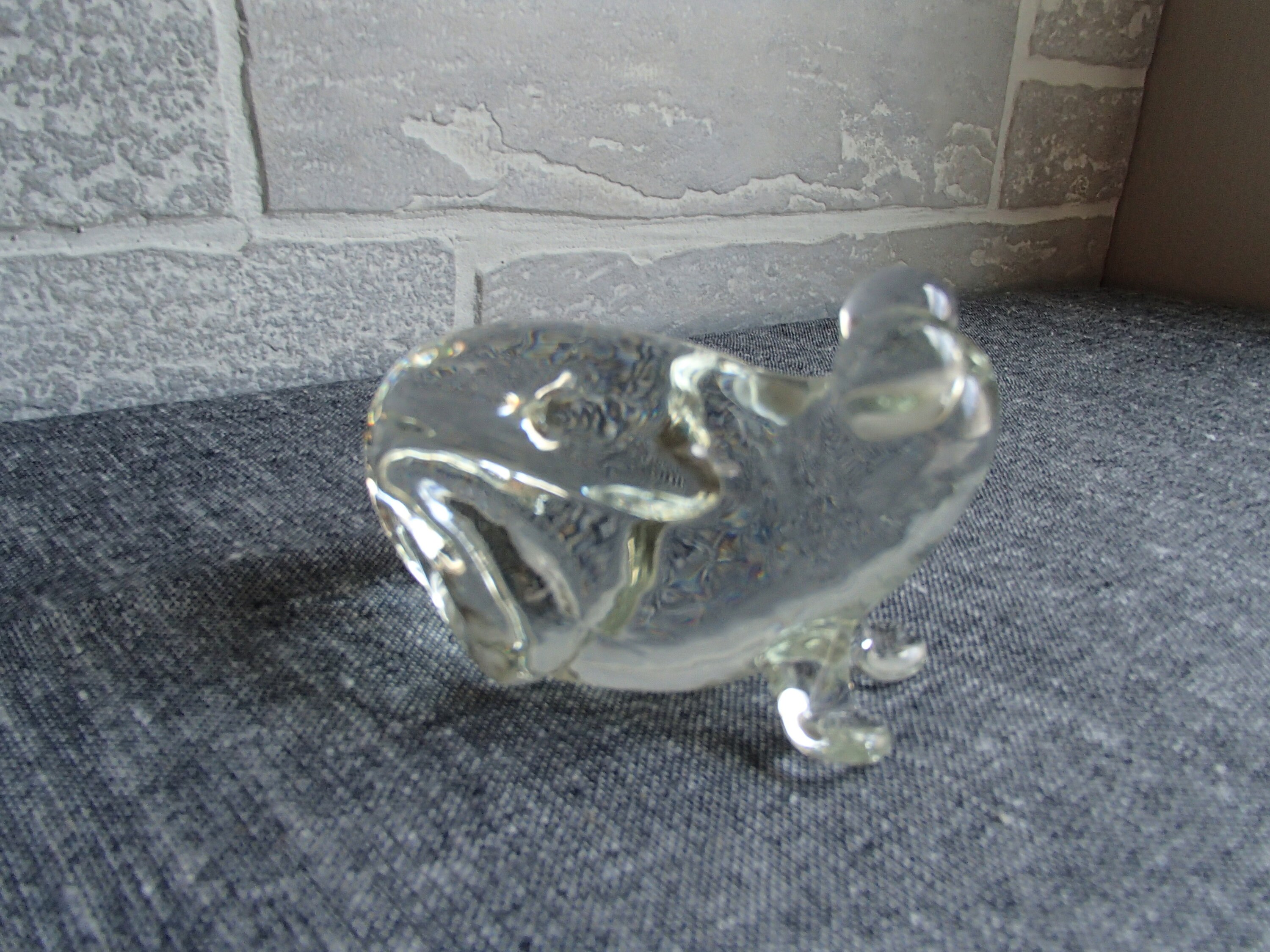 Vintage Clear Art Glass Frog Paperweight Figure - Etsy