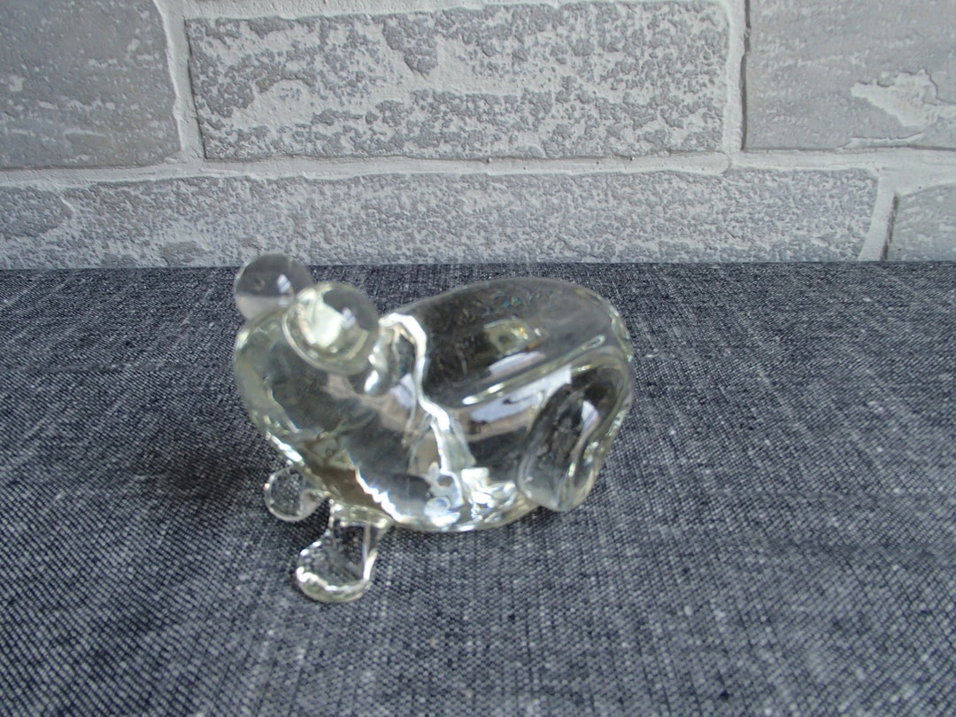 Vintage Clear Art Glass Frog Paperweight Figure - Etsy
