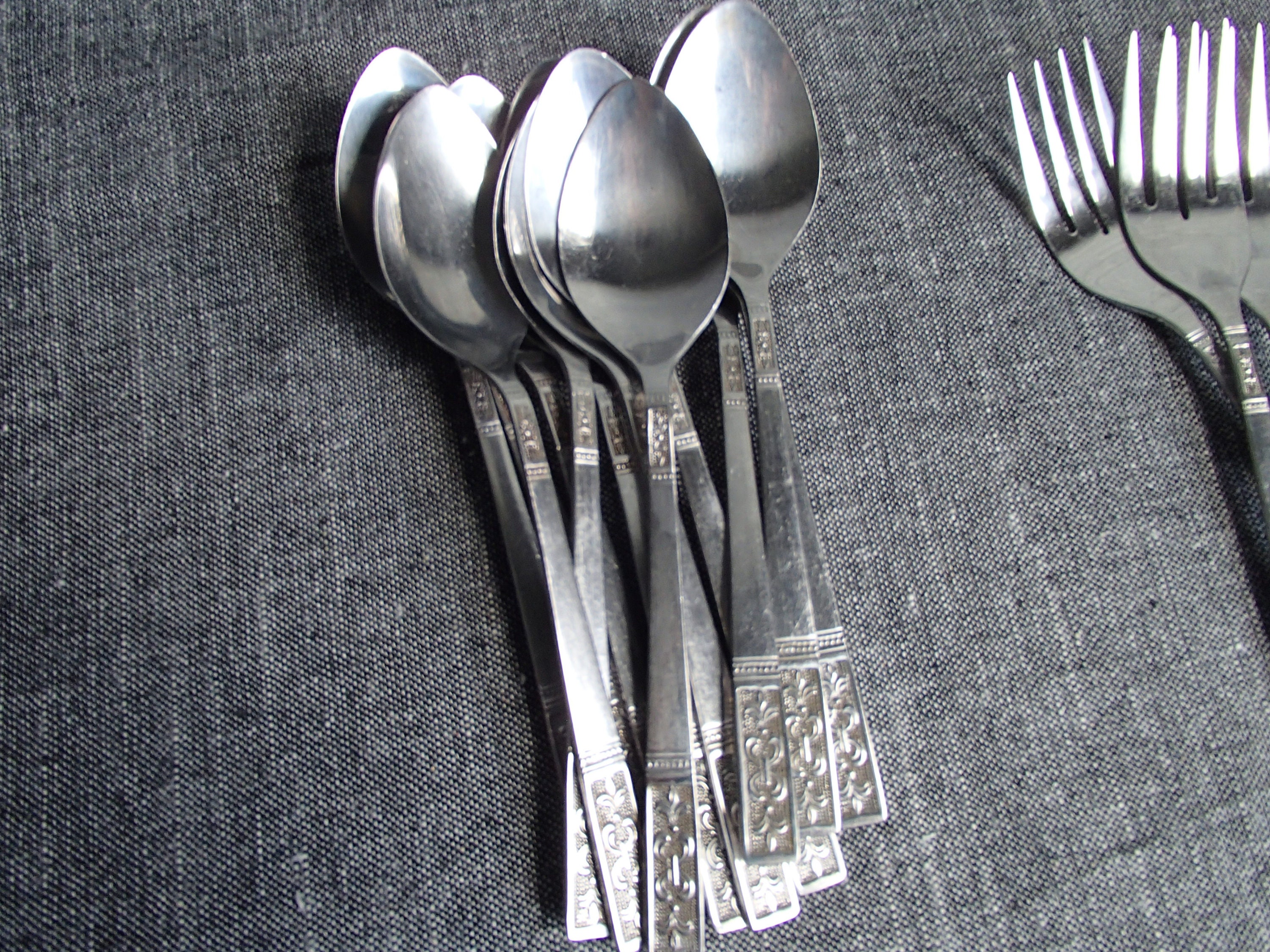 Vintage MCM 30 Piece Custom Craft Flatware Silverware - Etsy
