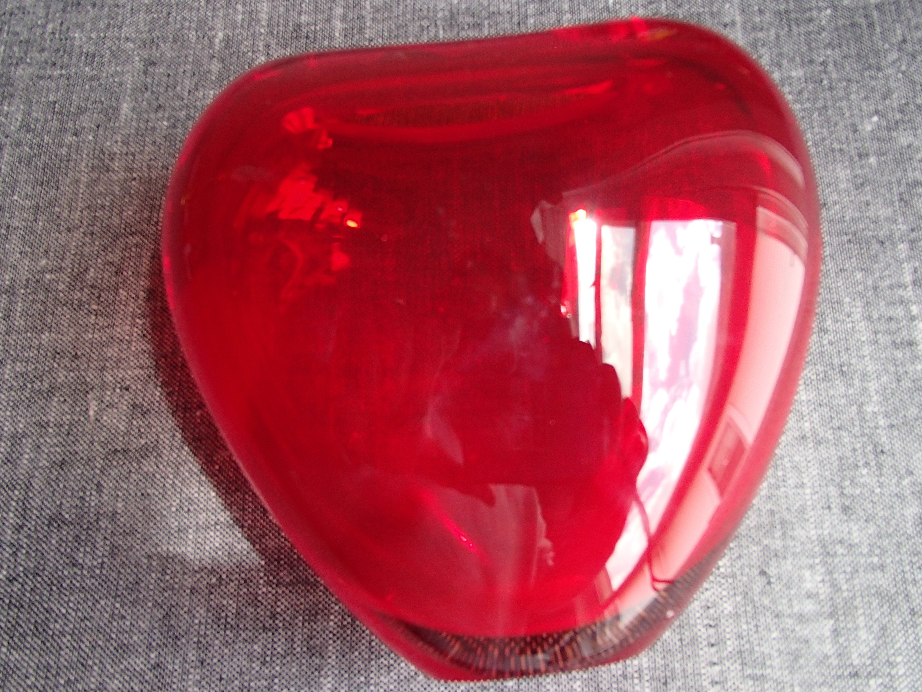 Vintage Red Heart Shape Art Glass Murano Style Vase - Etsy