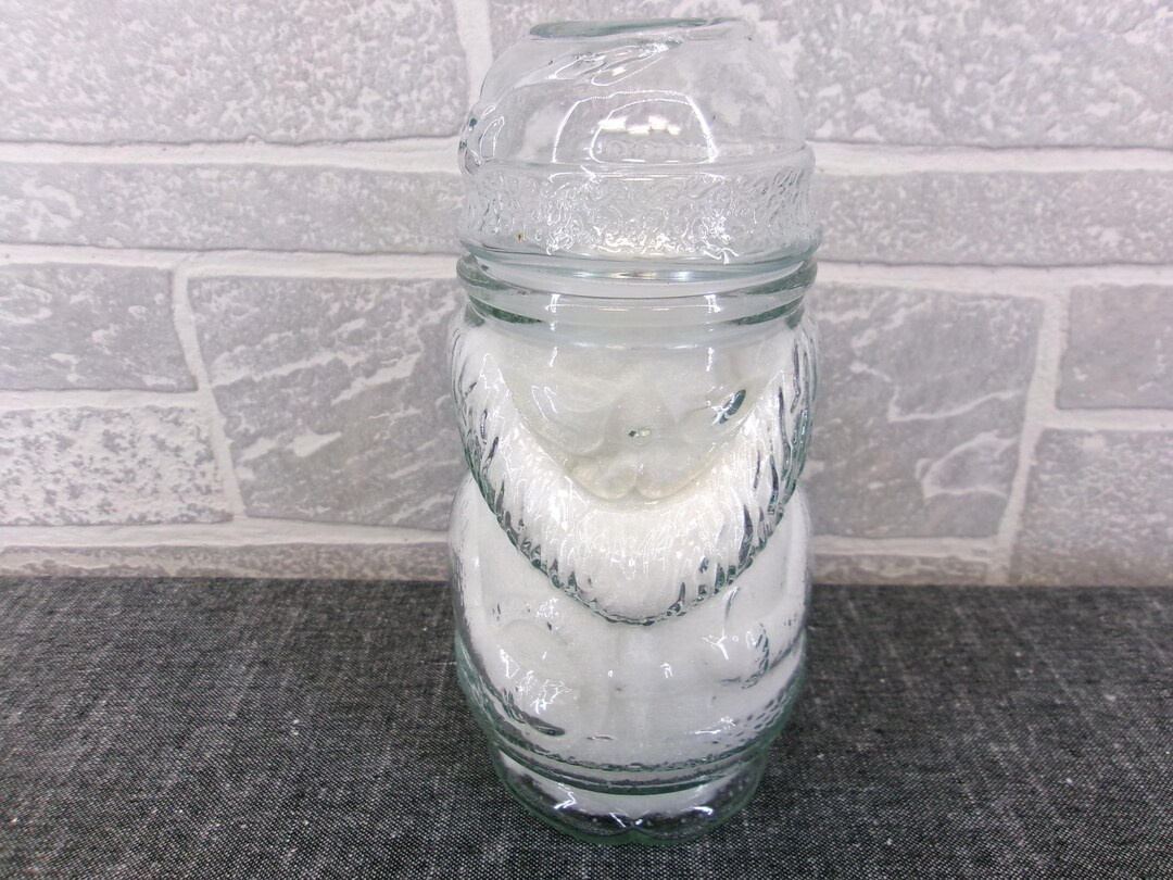 VTG Libbey Clear Glass Santa Candy Jar With Hat Lid - Etsy