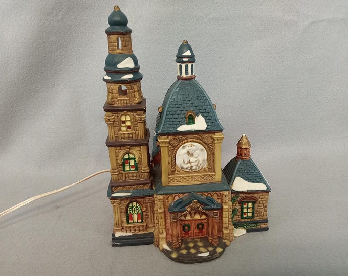 Vintage Ceramic Lighted Cathedral Church for Christmas Village - Etsy