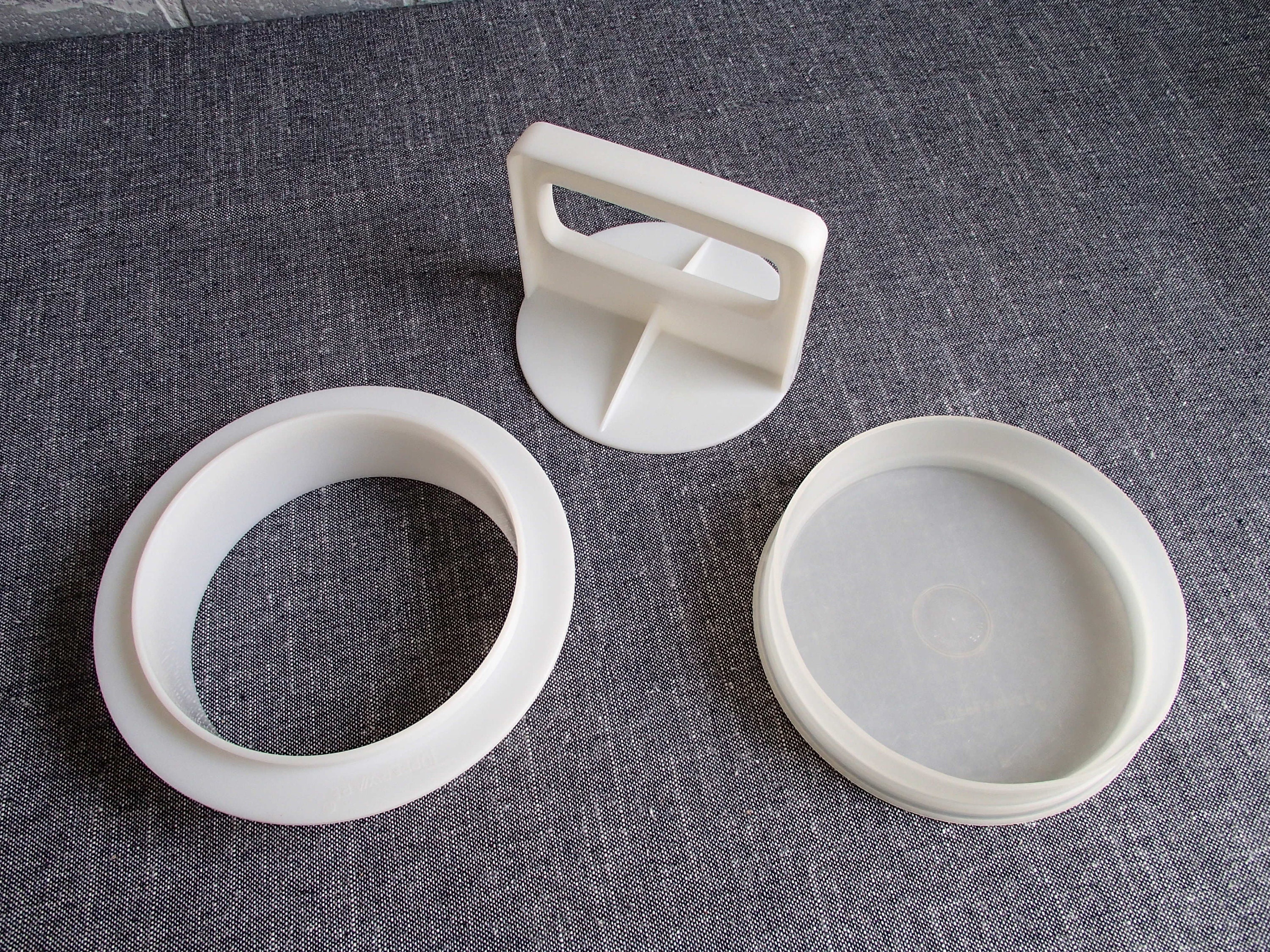 Vintage Tupperware White Hamburger Patty Press 3 Pc - Etsy