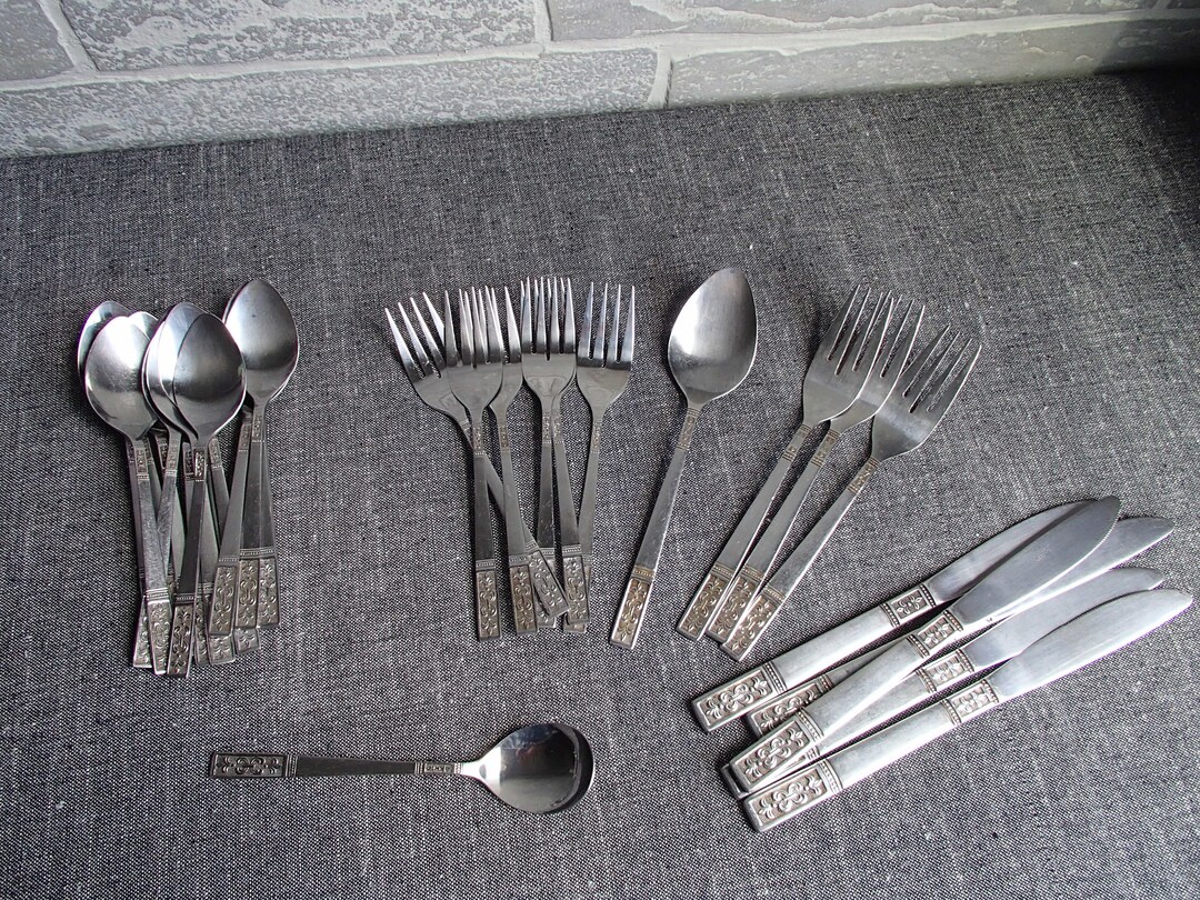 Vintage MCM 30 Piece Custom Craft Flatware Silverware - Etsy