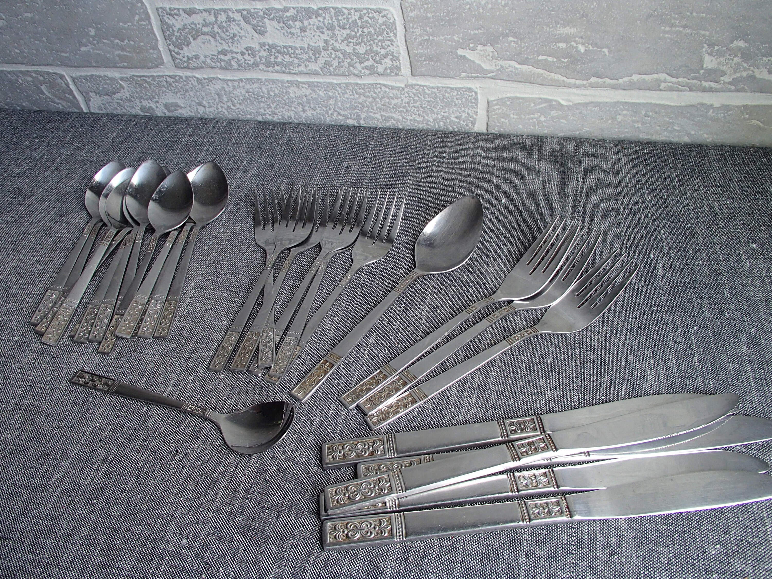 Vintage MCM 30 Piece Custom Craft Flatware Silverware - Etsy