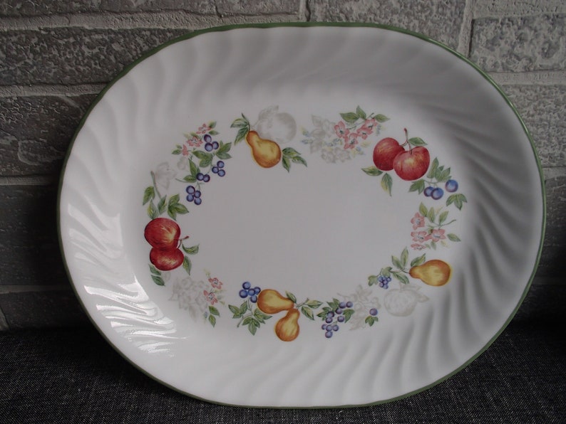 Vintage Corelle Chutney Pattern Oval Platter - Etsy