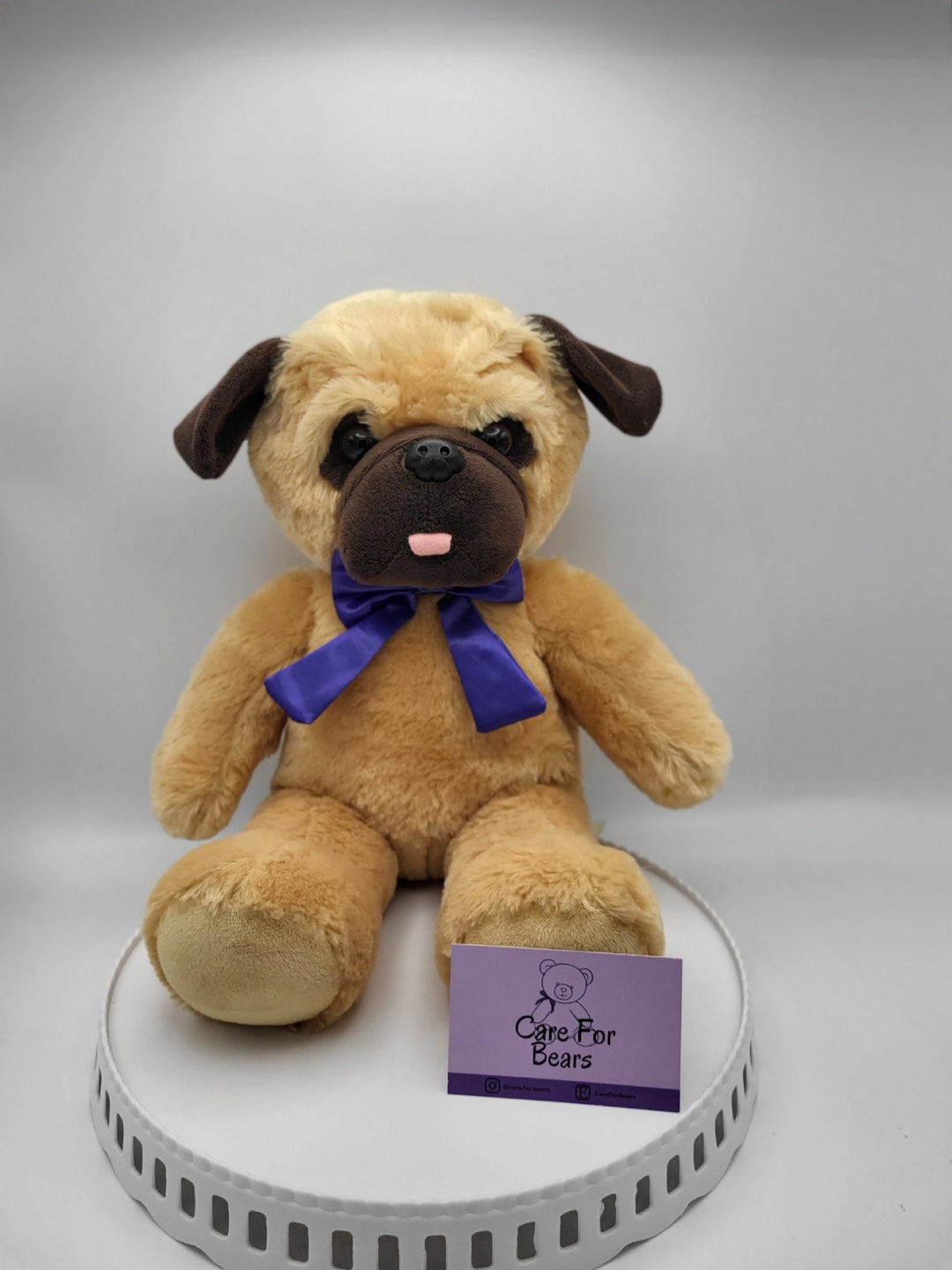 A Happy Chappy Pug - Upcycled Soft Toy by Care for Bears - Etsy UK