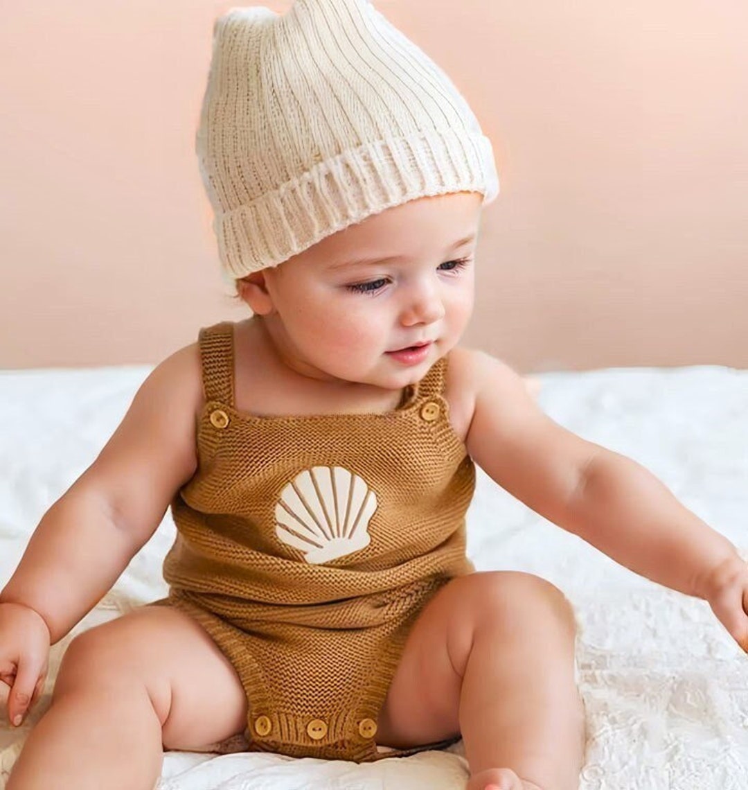 Set of Children's Clothes With Seashell Print.seashell Print Jumpsuit ...