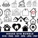 Little House Svg Bundle, Roof House Svg, House Outline Svg, Floral ...