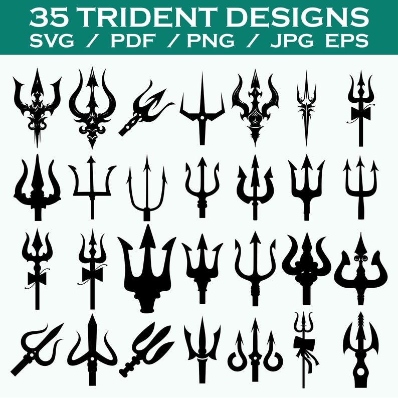 Trident Svg Bundles, Trident T Shirt Svg Art, Trident Mug Clipart ...