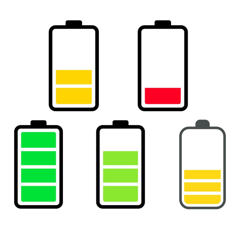 Mobile Battery Svg Bundles, Colorful Battery Svg, Mobile Battery ...
