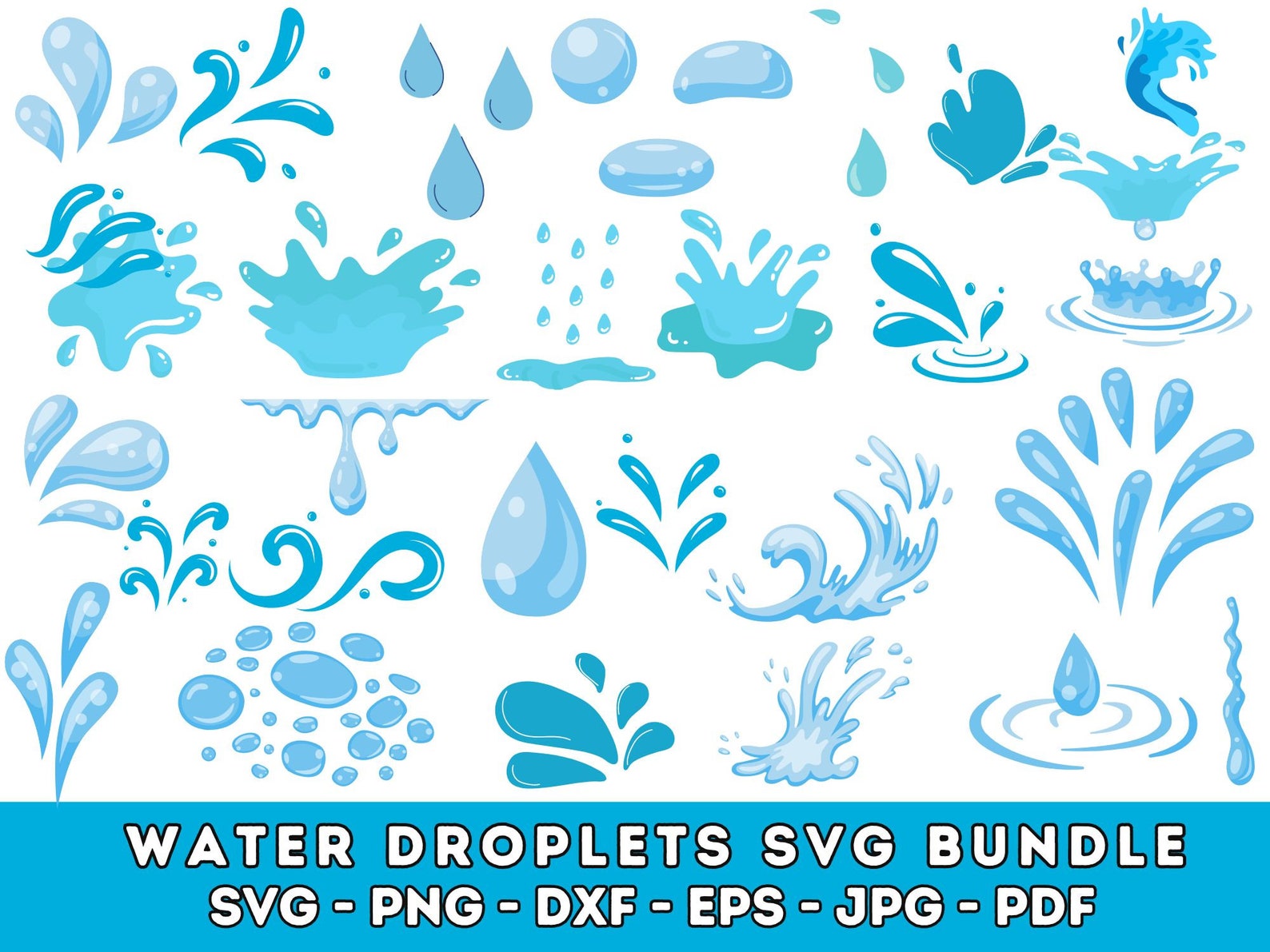 Water Drops Svg, Splash Svg, Water Svg, Rain Drops Svg, Raining Svg ...