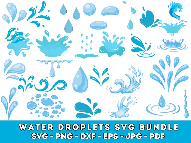 Water Drops Svg, Splash Svg, Water Svg, Rain Drops Svg, Raining Svg ...
