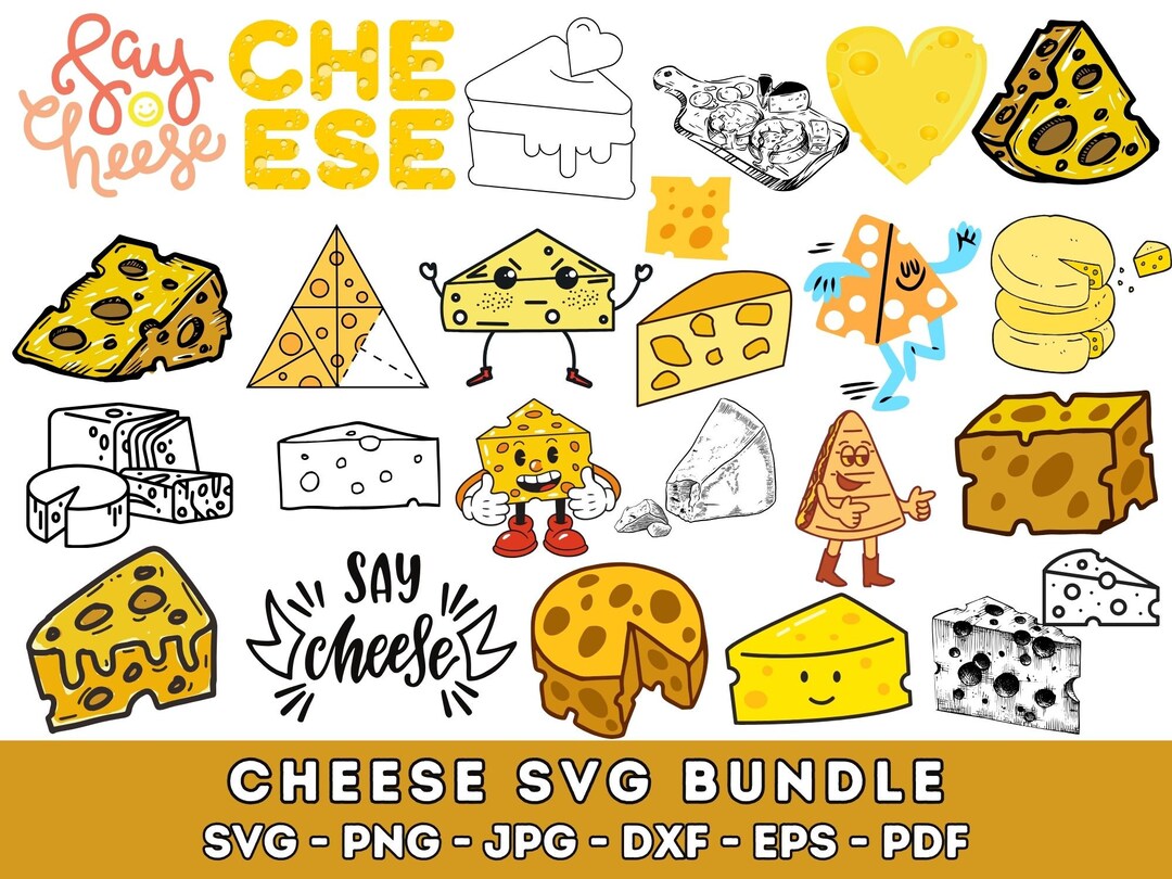 Cheese SVG Bundle,cheese Svg,cheese Clipart,cheese Slice Svg,cheese Cut ...