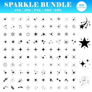 Star Svg Bundles, Sparkle Svg Bundles, Sparkle Star Png Bundles, Sparkle Clipart, Star Svg, Star ...