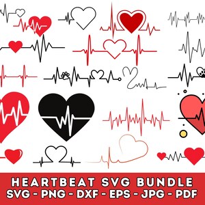 Heartbeat Svg Bundle,heart Beat Svg,heartbeat Clipart,healthcare,nurse ...