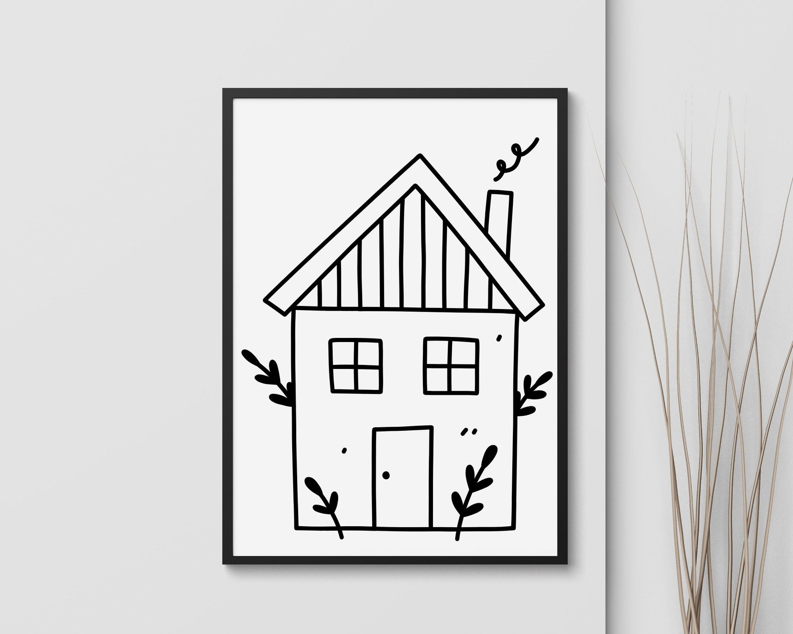 Little House Svg Bundle, Roof House Svg, House Outline Svg, Floral ...