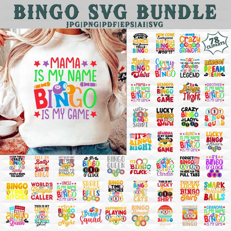 Bingo Cards Svg - Etsy