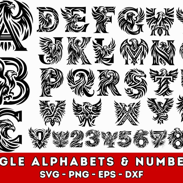 Eagles Font Svg - Etsy