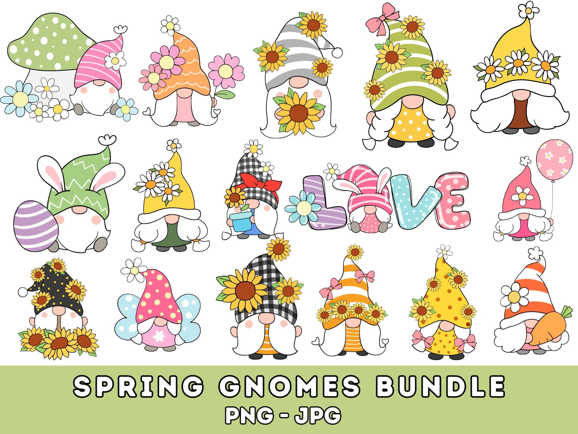 Spring Gnome Svg\ Garden Gnomes Svg\ Daisy Spring Gnomes Svg\ Gnomes ...
