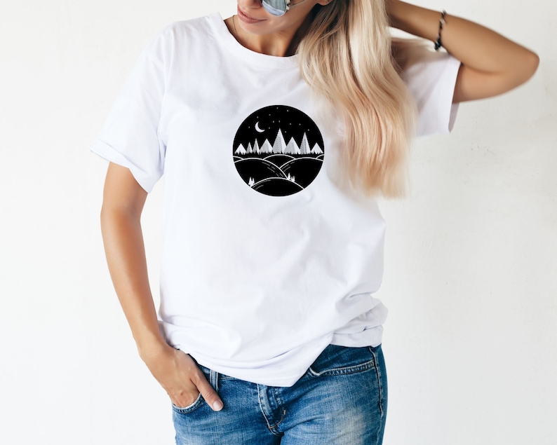 Mountains SVG, File for Cricut, for Silhouette, Cut Files, Forest ...