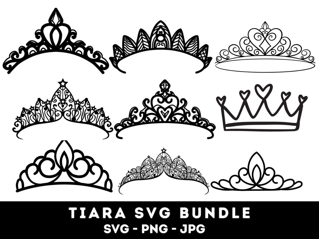 Tiara SVG, Tiara Png, Tiara Clipart, Tiara Vector, Crown SVG, Royal ...