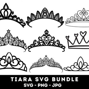 Tiara SVG, Tiara Png, Tiara Clipart, Tiara Vector, Crown SVG, Royal ...