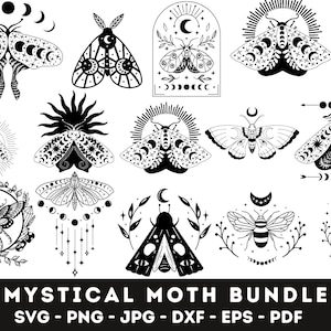 Moth SVG, Moths Clipart, Moth SVG Bundle, Moth Line Drawing, Cut File ...