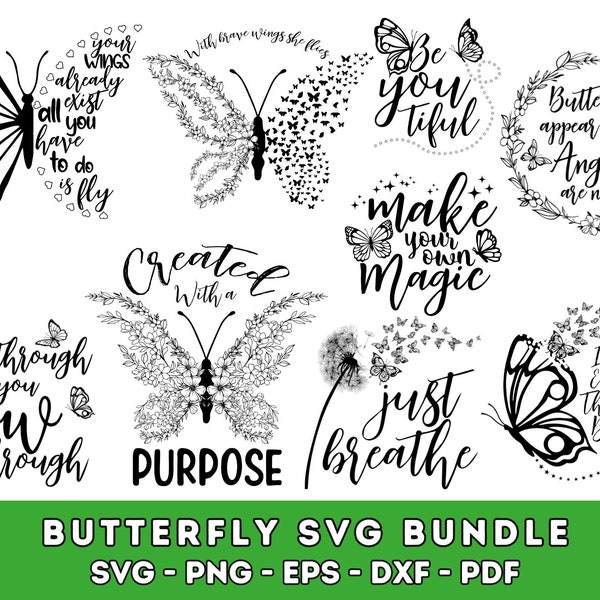 Butterfly Svg - Etsy
