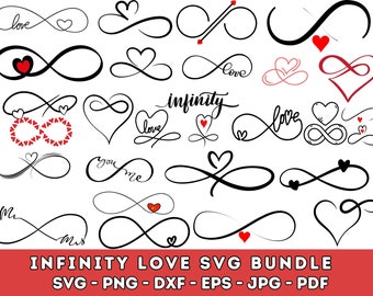 Infinity Svg, Infinity Love Svg Bundle,infinity Heart Svg, Love Svg ...