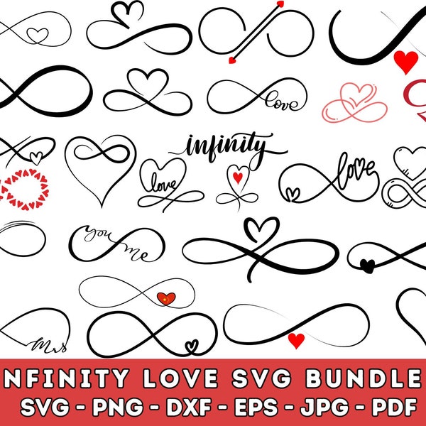 Infinity Heart Svg - Etsy