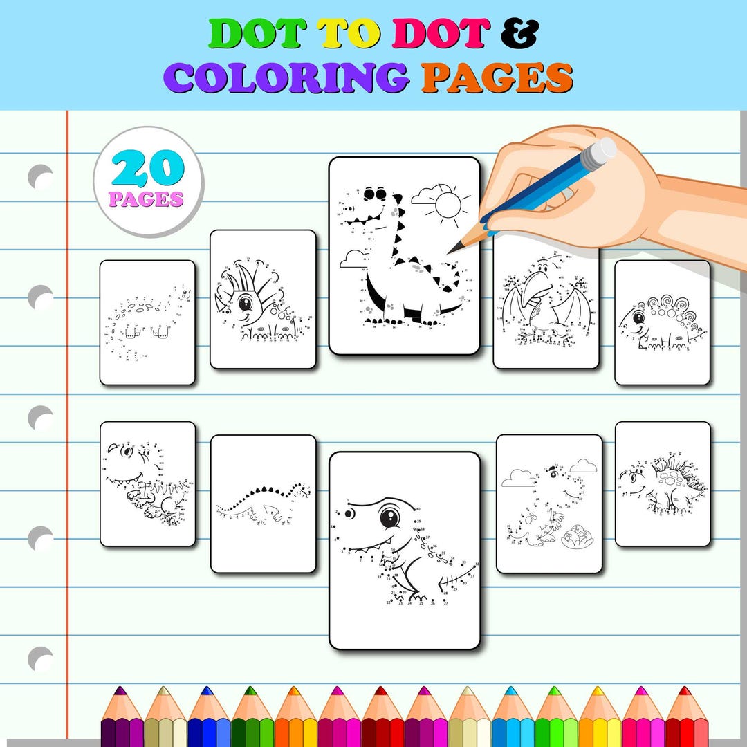 Cute Dot to Dot Worksheet Connect the Dots Printable Pages, Dot to Dot ...